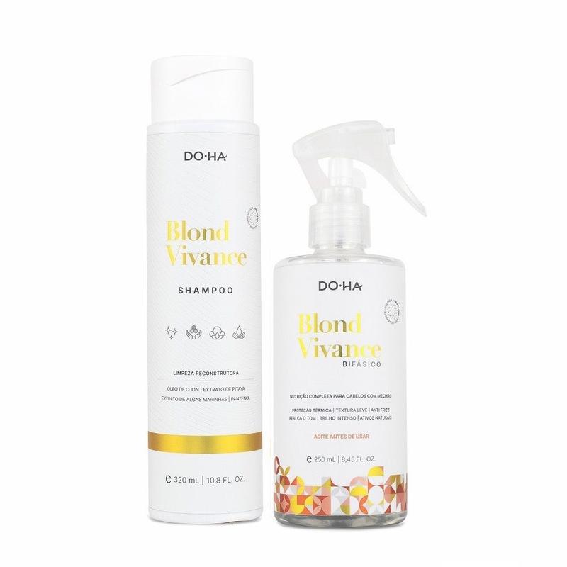 Kit DOHA Blond Vivance Shampoo 320ml + Bifásico Reconstrutor 250ml - DO HA - DO.HA - Kit de ...