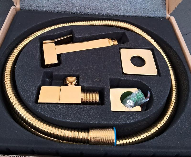 Kit Ducha Higiênica Completo Todo Em Metal Dourado Luxo CÓD. 353 - SOS ...