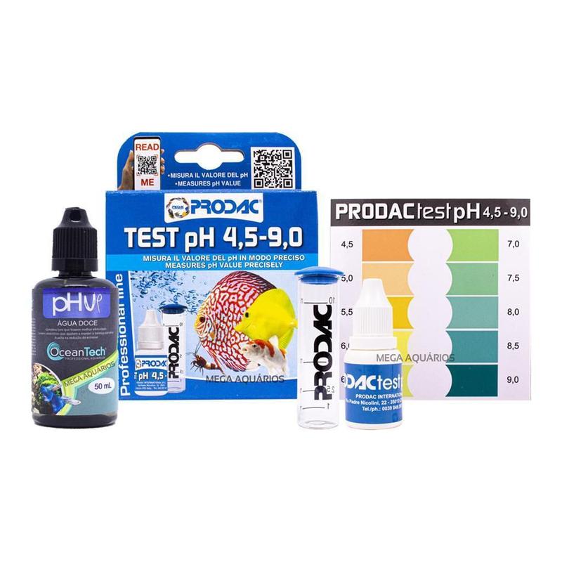 Kit e Prodac Ph + Oceantech Ph Up Aumentar Ph 50Ml - pHmetro / Medidor de pH - Magazine Luiza