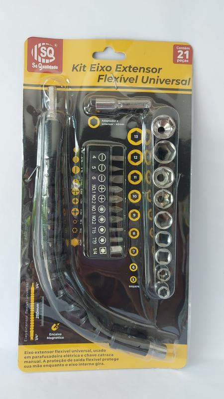 Kit Eixo Extensor flexível universal - JO.V - Extensor Flexível para Parafusadeira / Furadeira ...