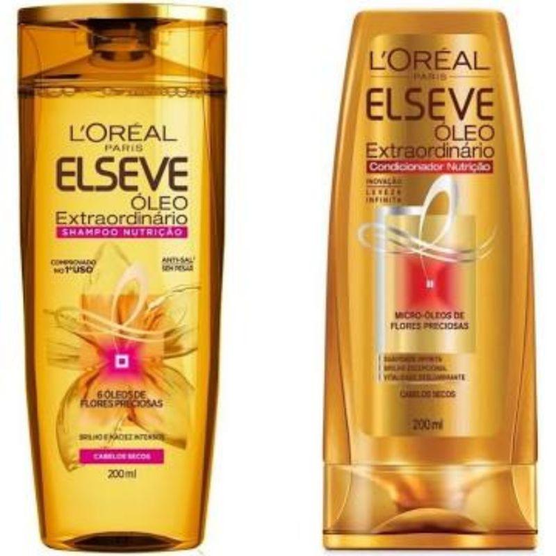 Kit Elseve Oleo Extraordinario Shampoo 375ml E Condicionador 170ml ...