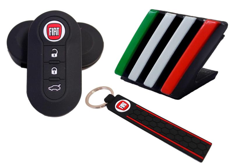 Kit Emblema Itália Capa Chave Chaveiro Fiat 500 Bravo Grand Siena Mobi ...