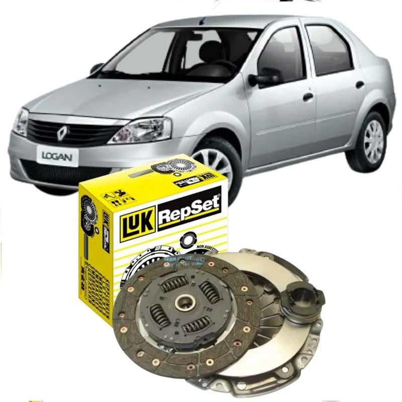Kit embreagem 620304100 luk logan / sandero / kangoo / clio motor 1.6 8 ...