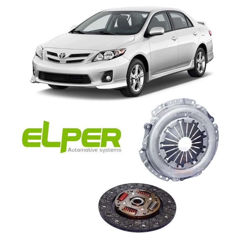 Kit Embreagem Toyota Corolla 1.8 16V 2012 A 2014 Sem Atuador - ELPER ...