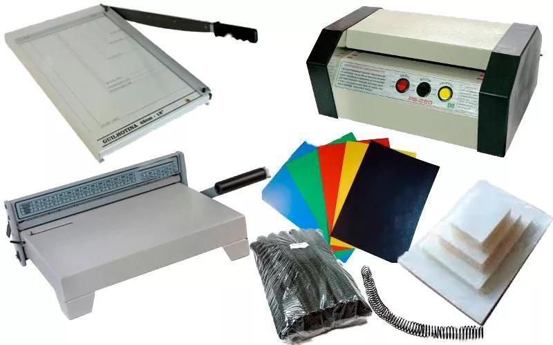 Kit encadernadora plastificadora e guilhotina e material - Excentrix ...