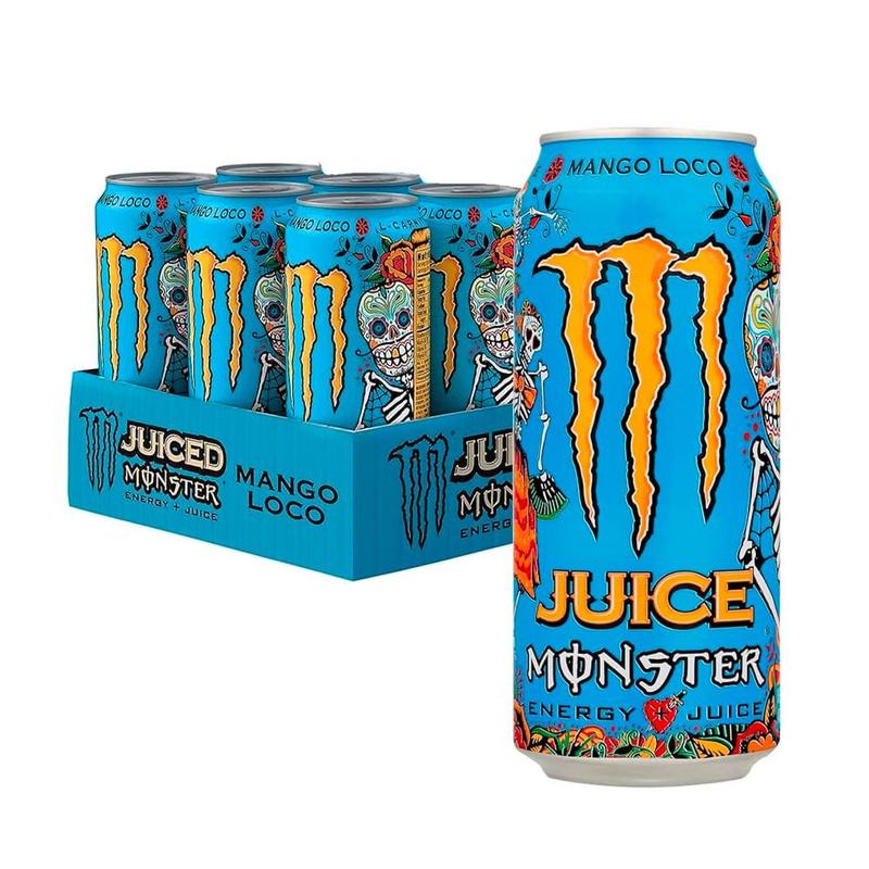 Kit Energético Monster Mango Loco Lata 473ml - 6 Unidades - Bebida ...