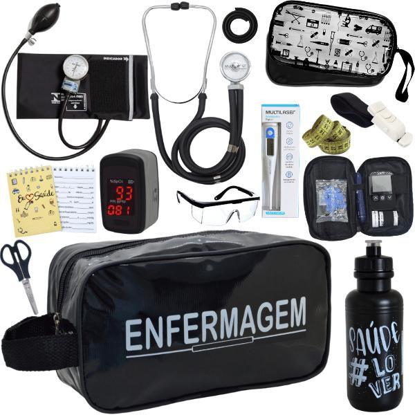 Kit Enfermagem Aparelho Pressao Manual Esteto Multi Completo PAMED - P ...