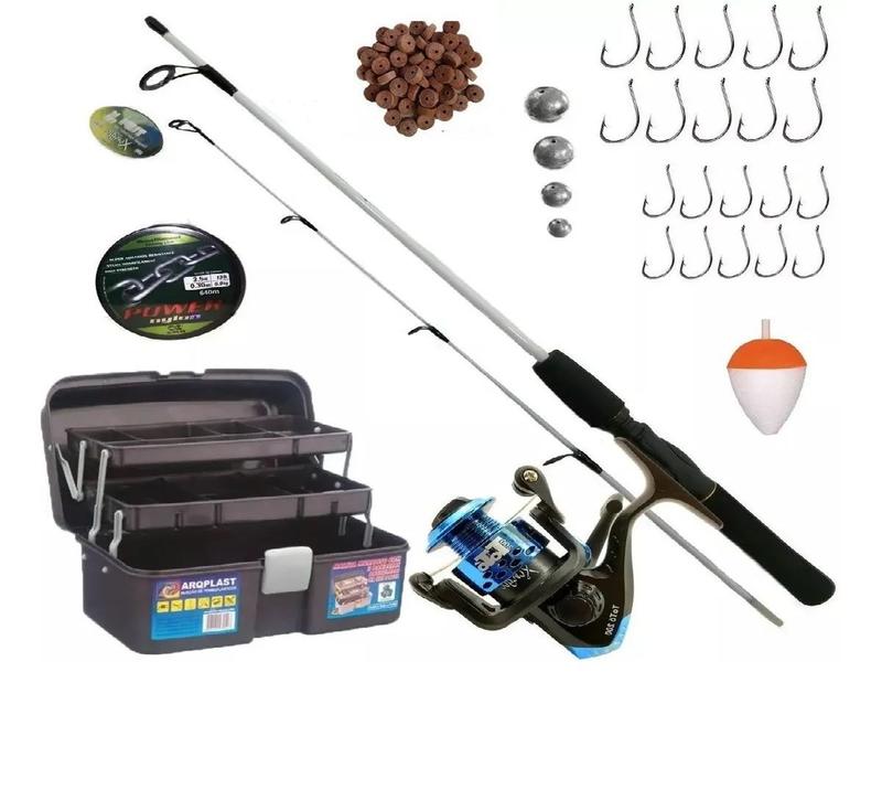 Kit Equipamento De Pesca Completo Vara Molinete Maleta Pronto - Xingu ...