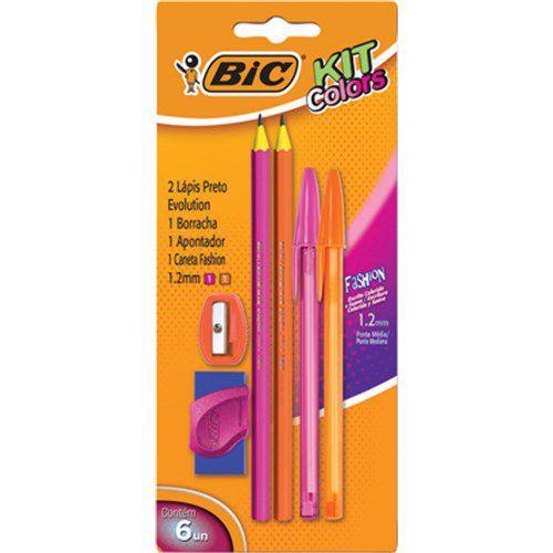 Kit Escolar Bic Colors 6 Unidades - Material Escolar - Magazine Luiza