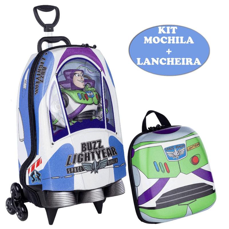 Kit Escolar Mala 3D Nave Buzz Lightyear e Lancheira Disney - Maxtoy ...