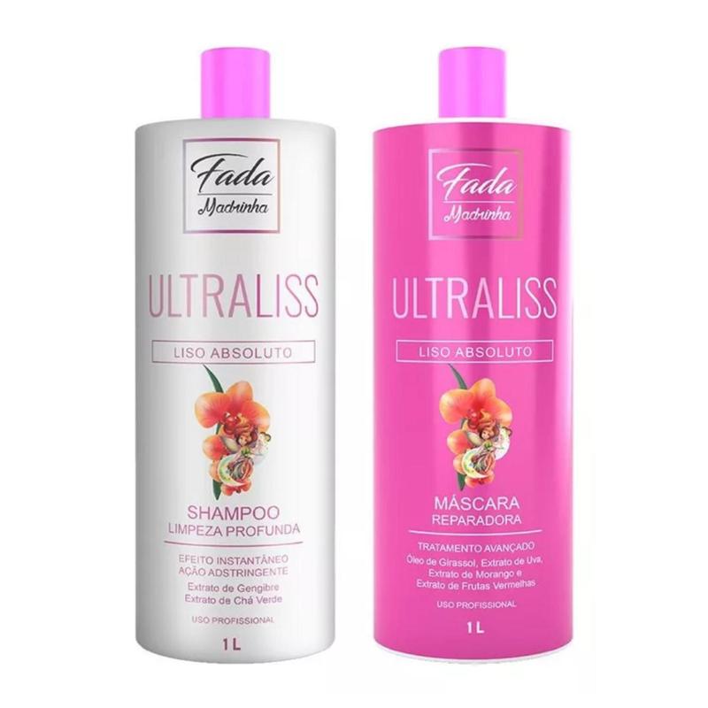 Kit Escova Progressiva Ultraliss Liso Absoluto Fada Madrinha 2x1L ...