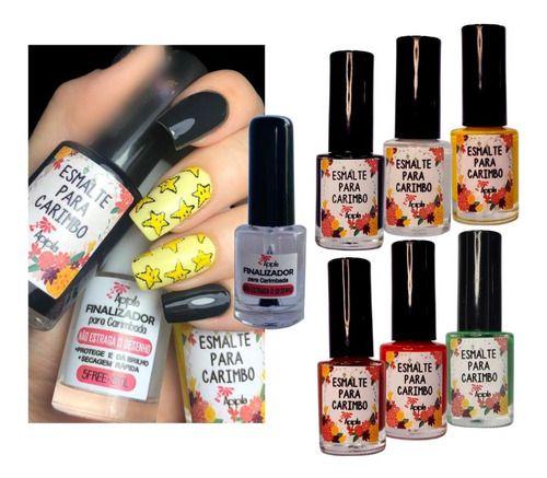 Kit Esmaltes Para Carimbo Unhas Apipila 06 Cores - Apipila Cosméticos ...