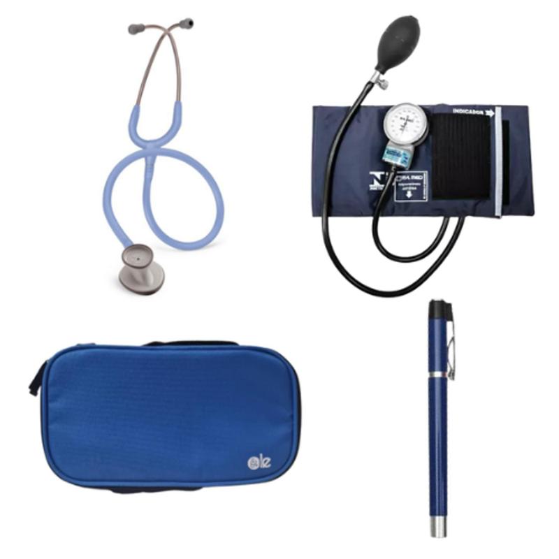 Kit Estetoscópio Littmann Lightweight + Esfigmo + Case + Laterna ...