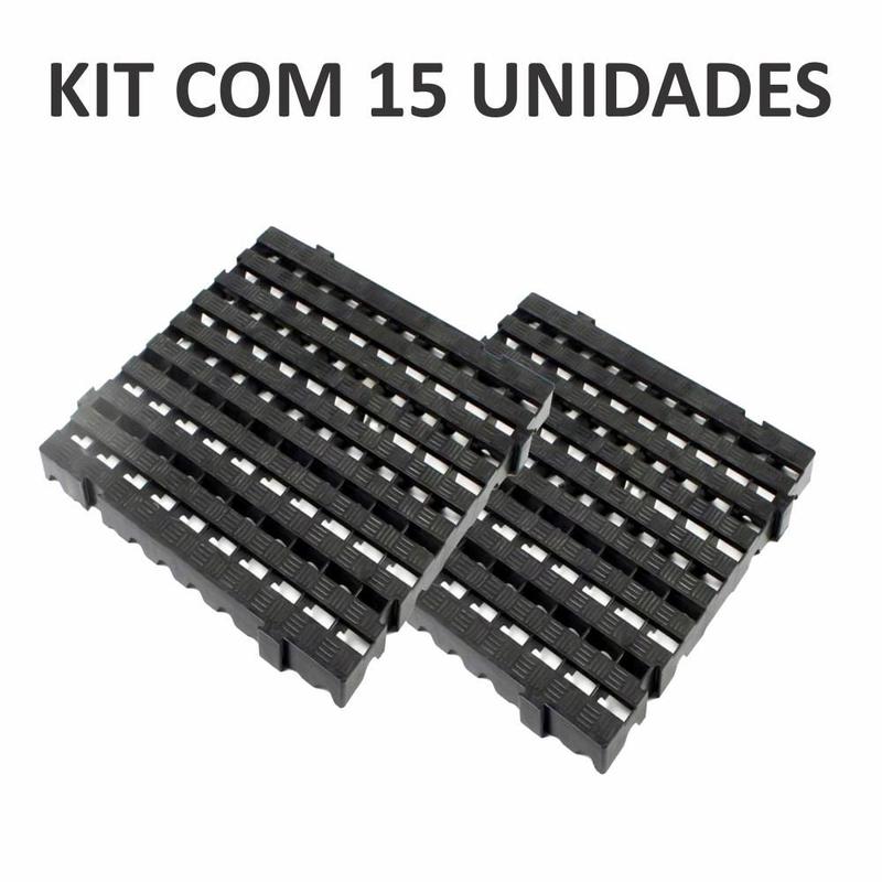 Kit Estrado Plástico 50 x 50 Cm 15 Unid Preto Maxicaixa - Estrado - Magazine Luiza