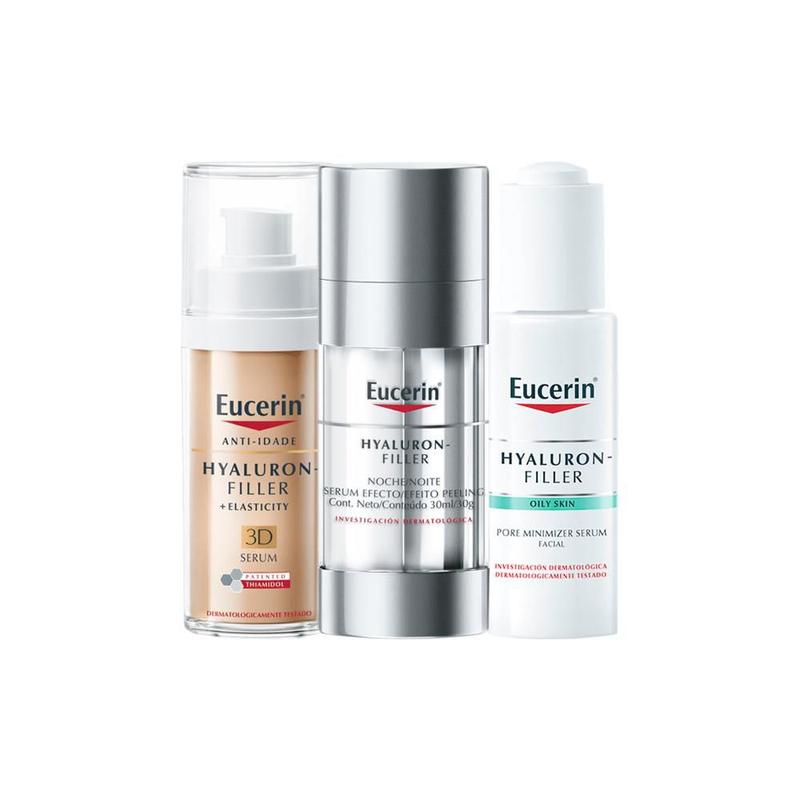 Kit Eucerin Hyaluron-Filler - Sér 30ml+Sér 30ml+Sér 3D 30ml ...