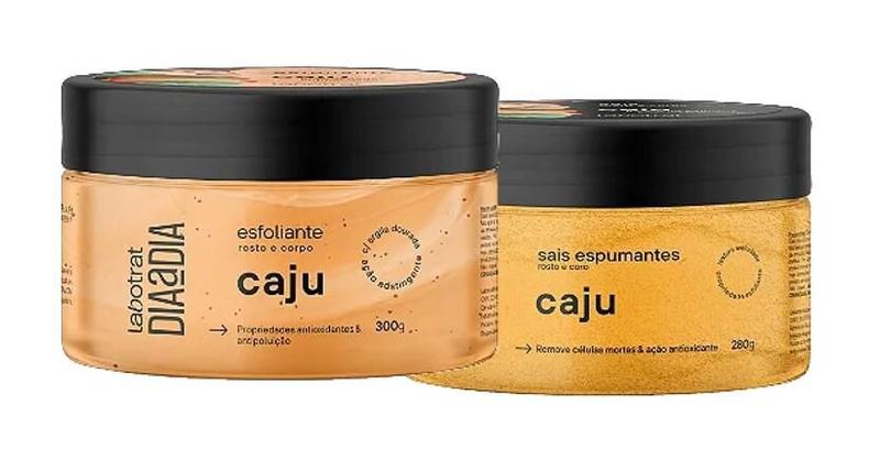 Kit Experiência de Banho LABOTRAT Caju Esfoliante para o Rosto e Corpo ...