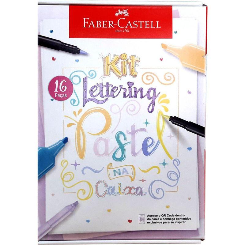 Kit Faber Castell Lettering Pastel 16 Unidades - Caneta - Magazine Luiza