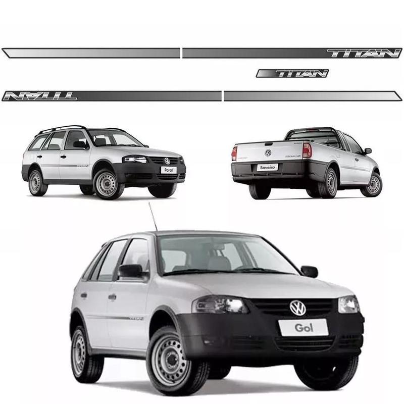 Kit Faixas/adesivos Saveiro Parati Gol Titan 2008 A 2013 - Primeira ...