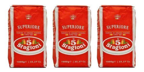 Kit Farinha De Trigo Italiana 00 Le 5 Stagioni Superiore 3kg - Farinha ...