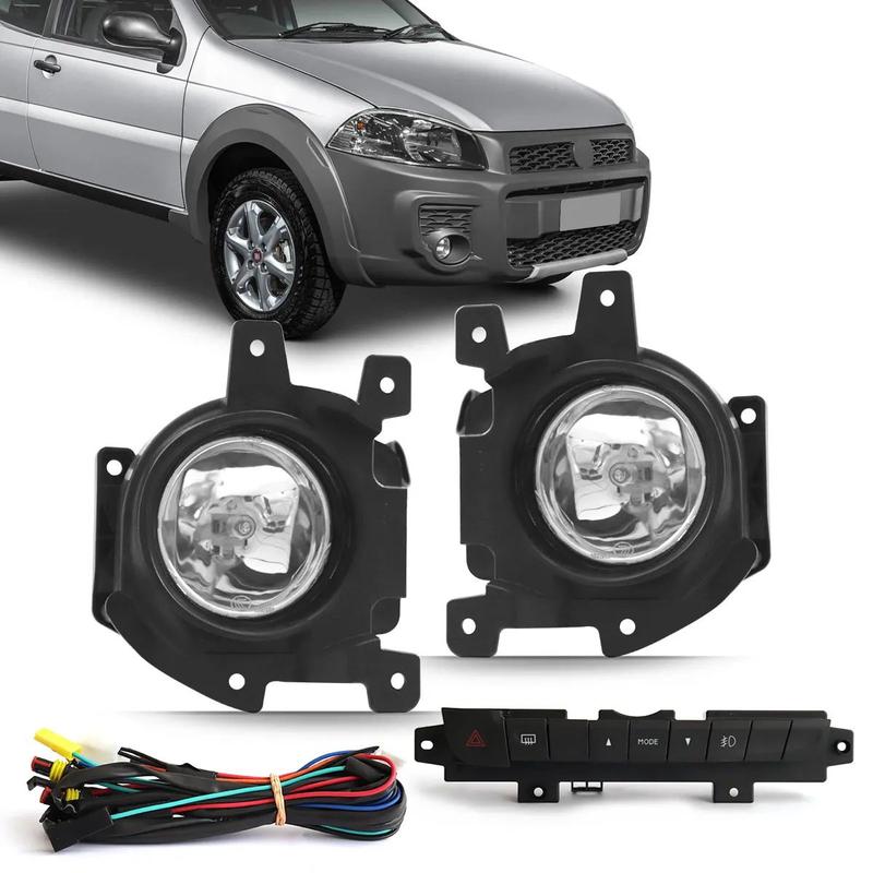 Kit Faról de Milha Fiat Strada Working 2014/2015/2016/2017/2018/2019 ...