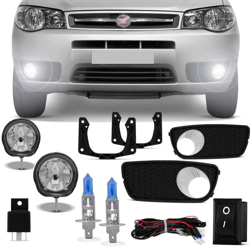 Kit Farol Milha Palio Weekend Siena Strada G3 Auxiliar Neblina e Par ...