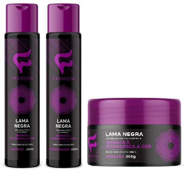 Kit Fashion Lama Negra 3 itens - Fashion Cosméticos - Cuidados com o ...