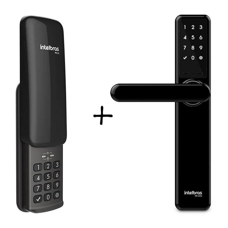 Kit Fechadura Digital Intelbras Fr 10 + IFR 3000 Smart C/ Maçaneta ...