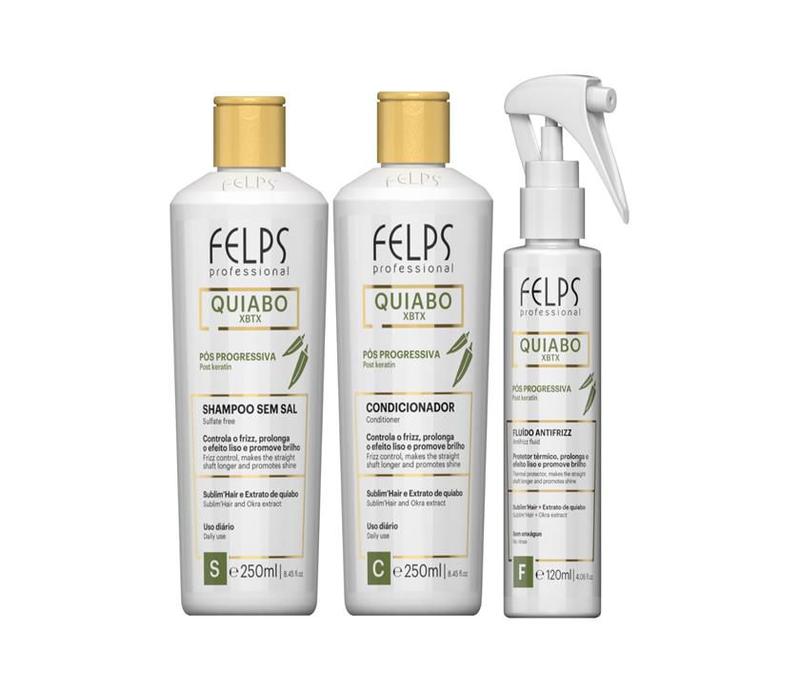 Kit Felps Profissional - Pós Progressiva de Quiabo 620ml - Progressiva ...