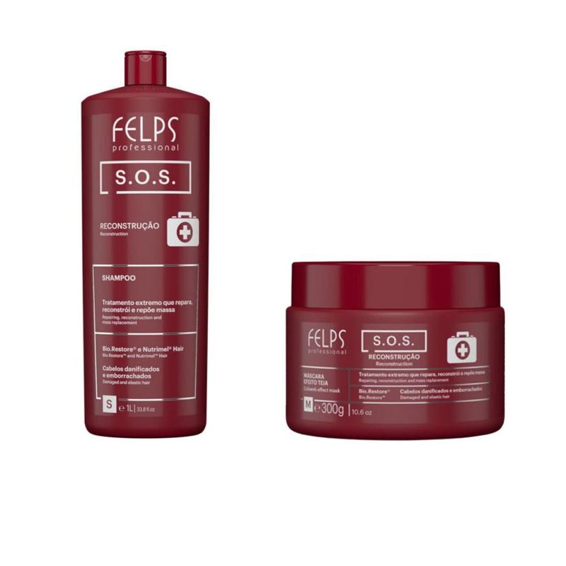 Kit Felps SOS Shampoo L + Mascara 300g - Kit de Tratamento para Cabelos ...