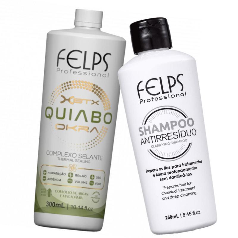 Kit Felps Xbtx Quiabo Okra Alinhamento Capilar 300 Ml - Felps ...