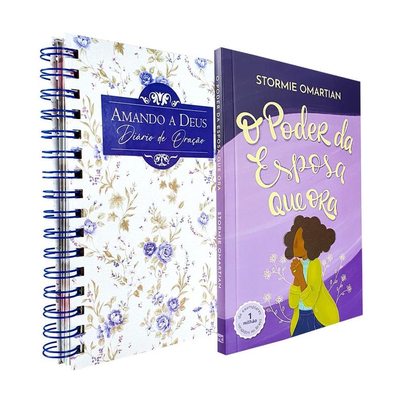 Kit Feminino O Poder da Esposa que Ora + Diário de Oração Amando a Deus ...