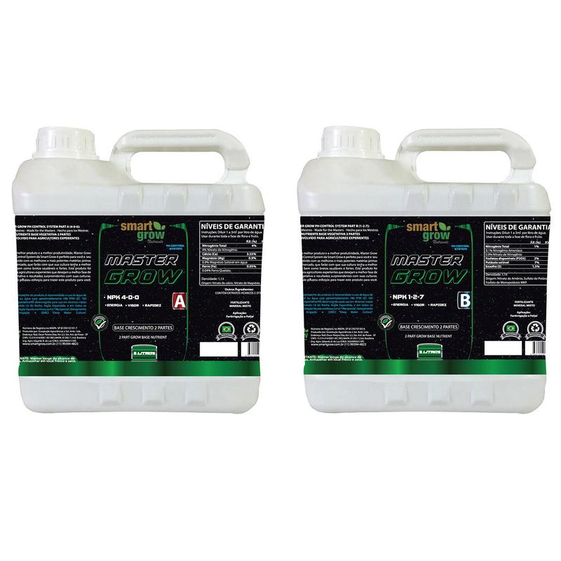 KIT Fertilizante Smart Grow Master Grow A+B 5L - Fertilizante para ...
