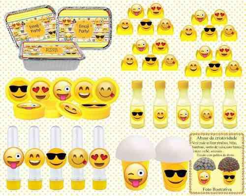 Kit Festa Infantil Emoji 160 Peças - Produto artesanal - Kit Decoração ...