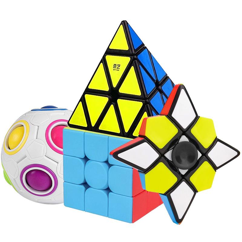 Kit Fidget Toy Cubos Rainbow Ball Rubik Cubo Magico Profissional ...