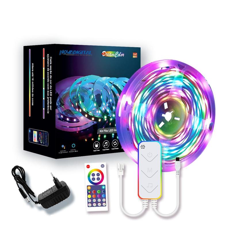 Kit Fita Led Inteligente Dream Color 5m Wifi Google Alexa - Nova ...