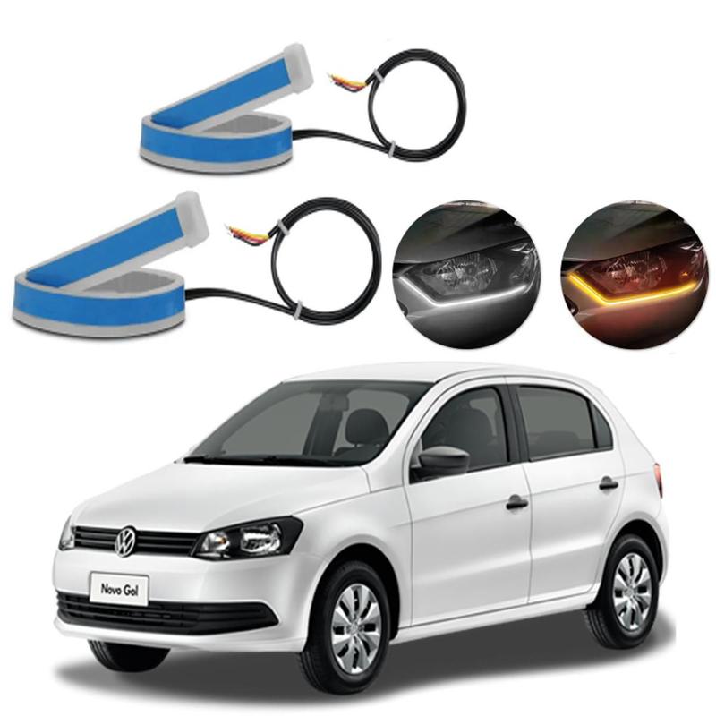 Kit Fitas Led DRL Farol + Seta 12v 60cm Gol G5 2008 2009 2010 2011 2012 - Light Strips Led ...