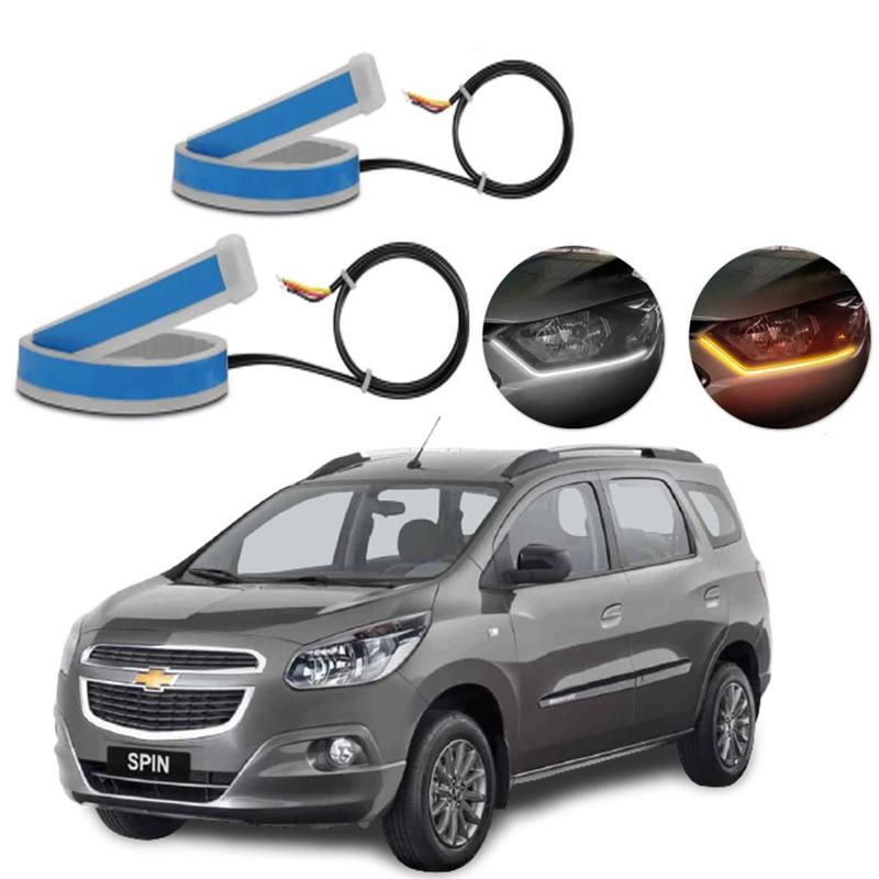 Kit Fitas Led DRL Farol + Seta 12v 60cm Spin 2012 2013 2014 2015 2016 ...