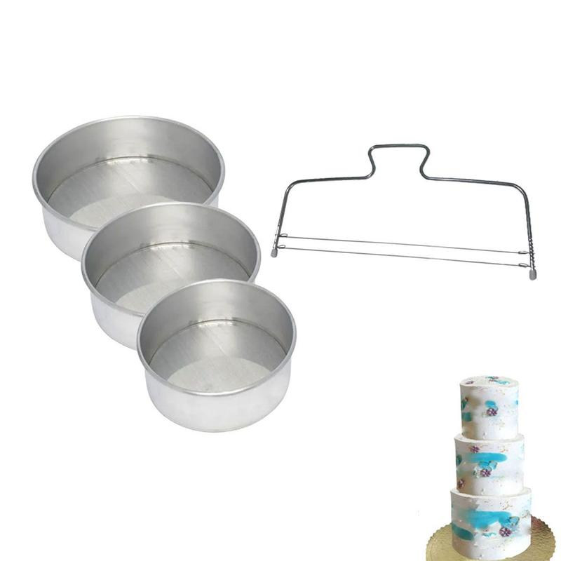 Kit Forma De Bolo Redonda P M G + Nivelador Fatiador Duplo - Macrozão ...