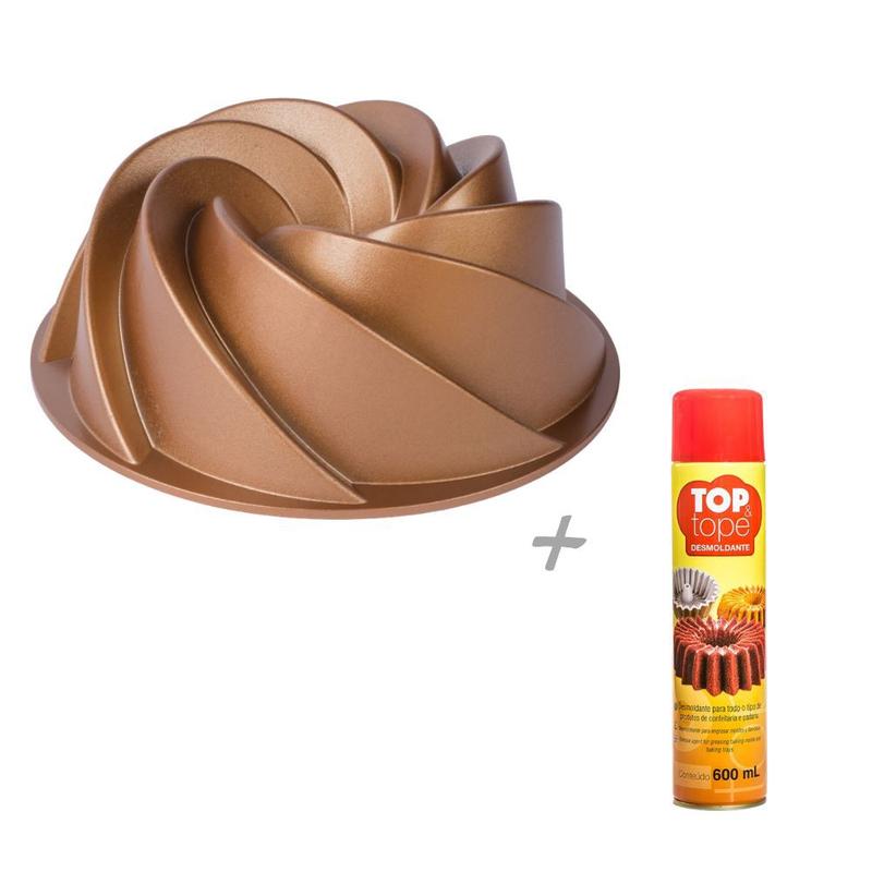 Kit Forma de Bolo Vulcão Marissa Lounina e Desmoldante Spray ...