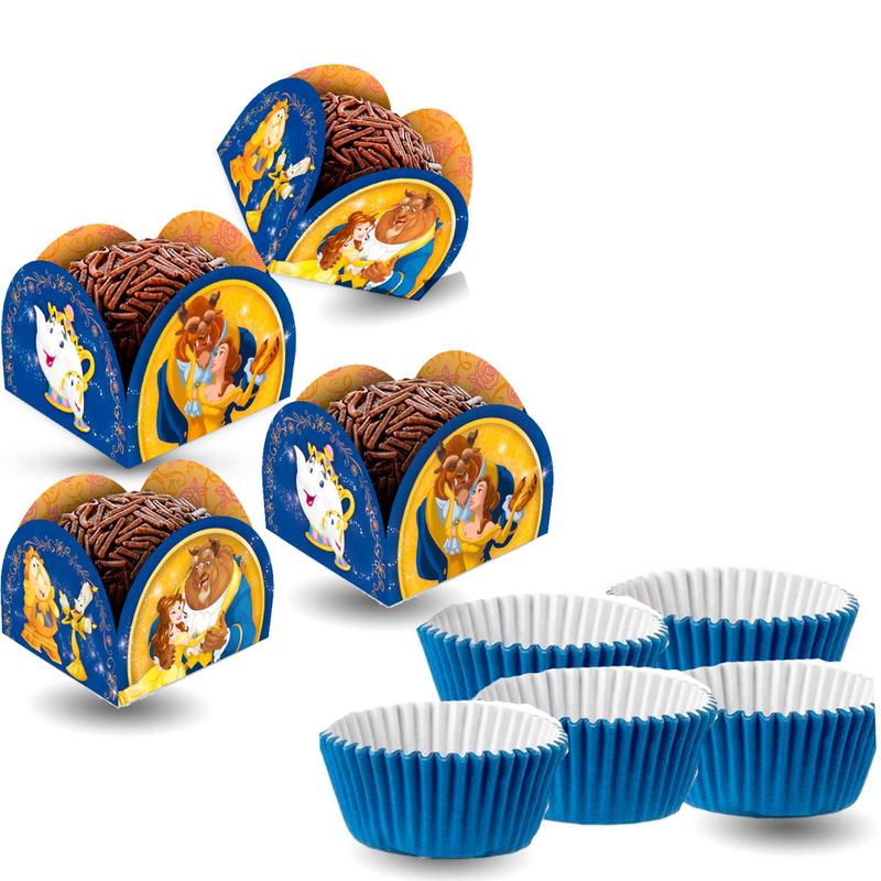 Kit forminhas de doces doces festa Bela e a Fera Anive 150 u - Regina ...