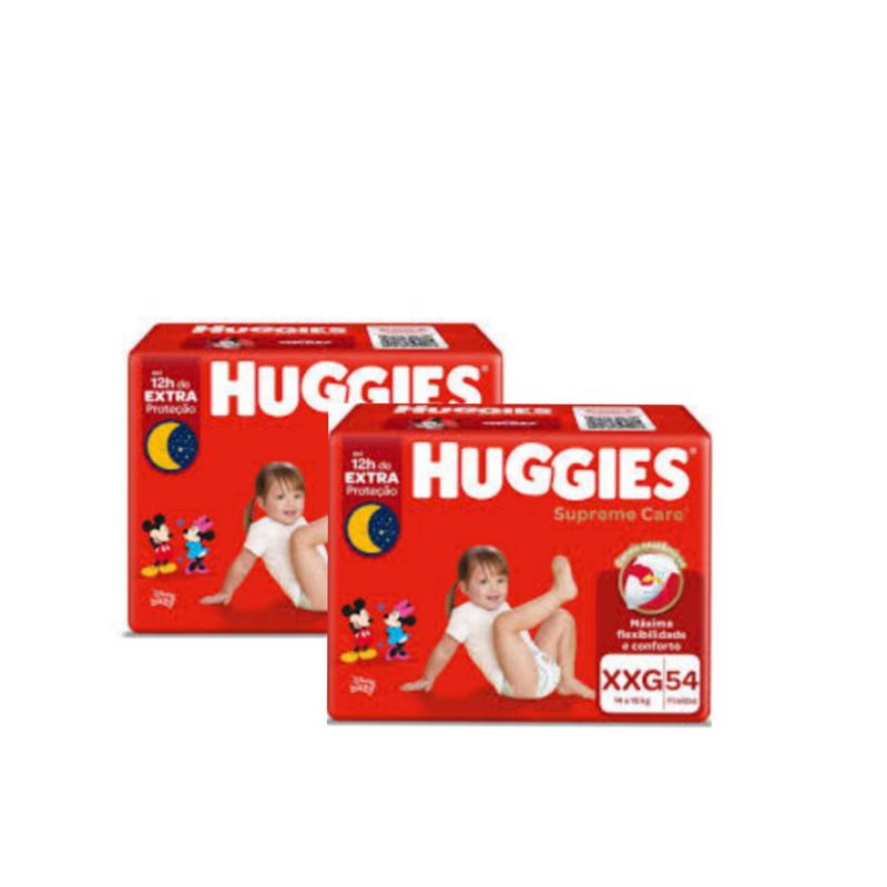 Kit Fralda Huggies Supreme Care XXG - 108 unidades - Fralda Descartável ...