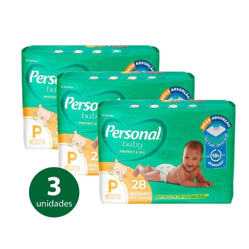 KIT Fralda Personal Baby Jumbo P - 84 Fraldas - Fralda Descartável ...