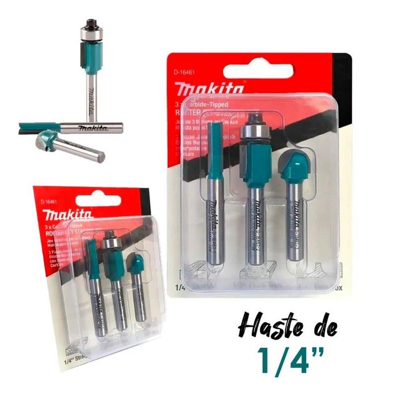 Kit fresa 3 pecas h06mm makita d-16461 - Fresa - Magazine Luiza