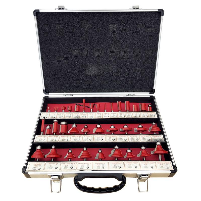 Kit Fresa Tupia 6mm 35 Peças Aço Duro + Maleta De Aluminio - Charbs ...