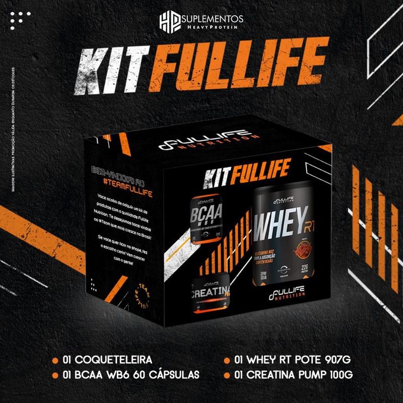 Kit Fullife Whey - Morango - Fullife Nutrition - Massa Muscular ...