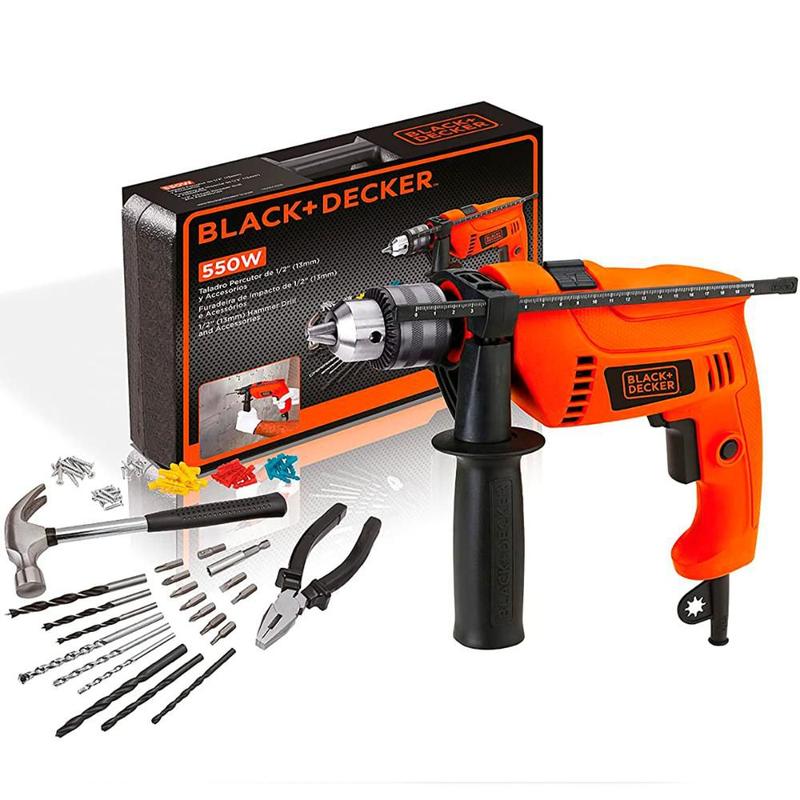 Kit Furadeira de Impacto 1/2 Pol. 550w VVR com 82 Acessórios e Maleta ...