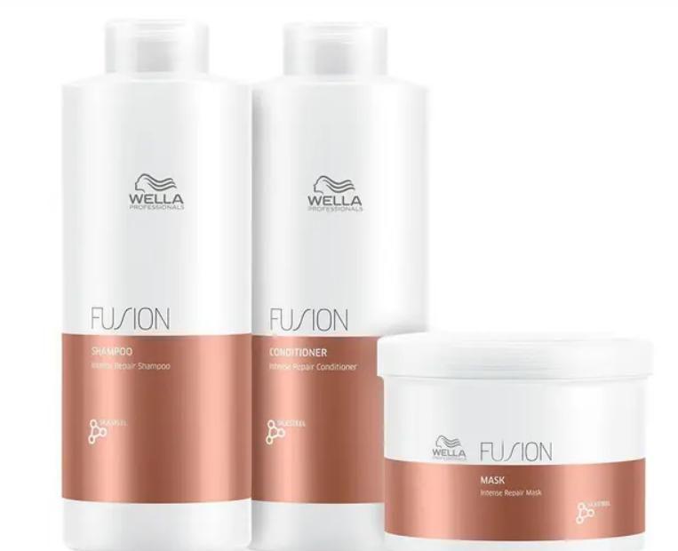 Kit fusion shampoo 1 l + condicionador 1 l + mascara 500ml - WELLA ...