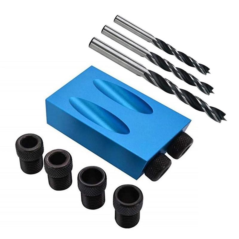 Kit Gabarito Furo Chanfrado Angular Brocas Madeira 6 A 10Mm - Charbs ...