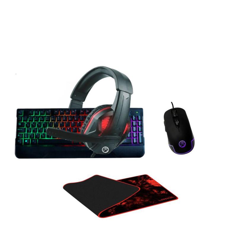 Kit Gamer 4x1 Teclado Mouse Headset e Mouse Pad Warrior Red 700x300 ...