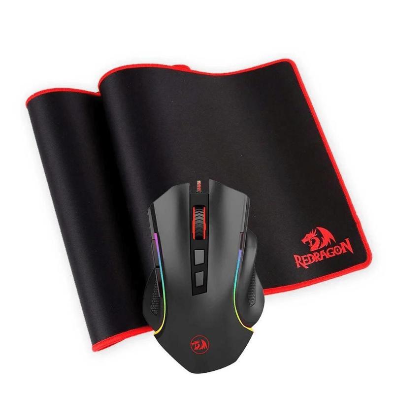 Kit Gamer Redragon Mouse Griffin M607 E Mousepad P003 Preto - Mouse ...